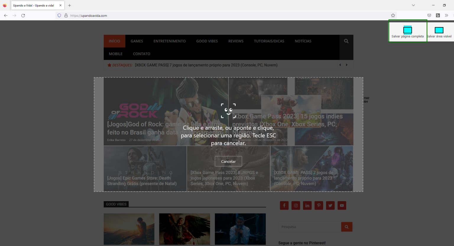 Mozilla Firefox: Veja como tirar print screen (screenshot/captura da ...